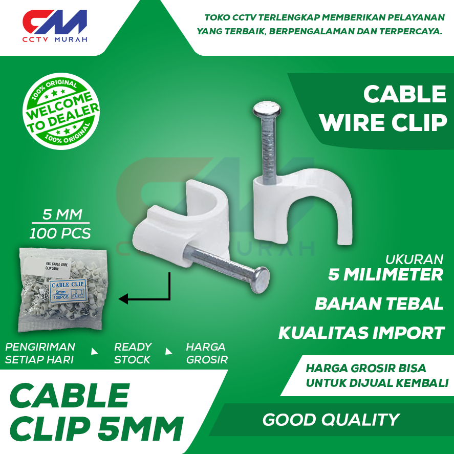 Jual KLEM KABEL LISTRIK PLASTIK PAKU BETON 4MM,5MM,6MM || KLEM KABEL ...