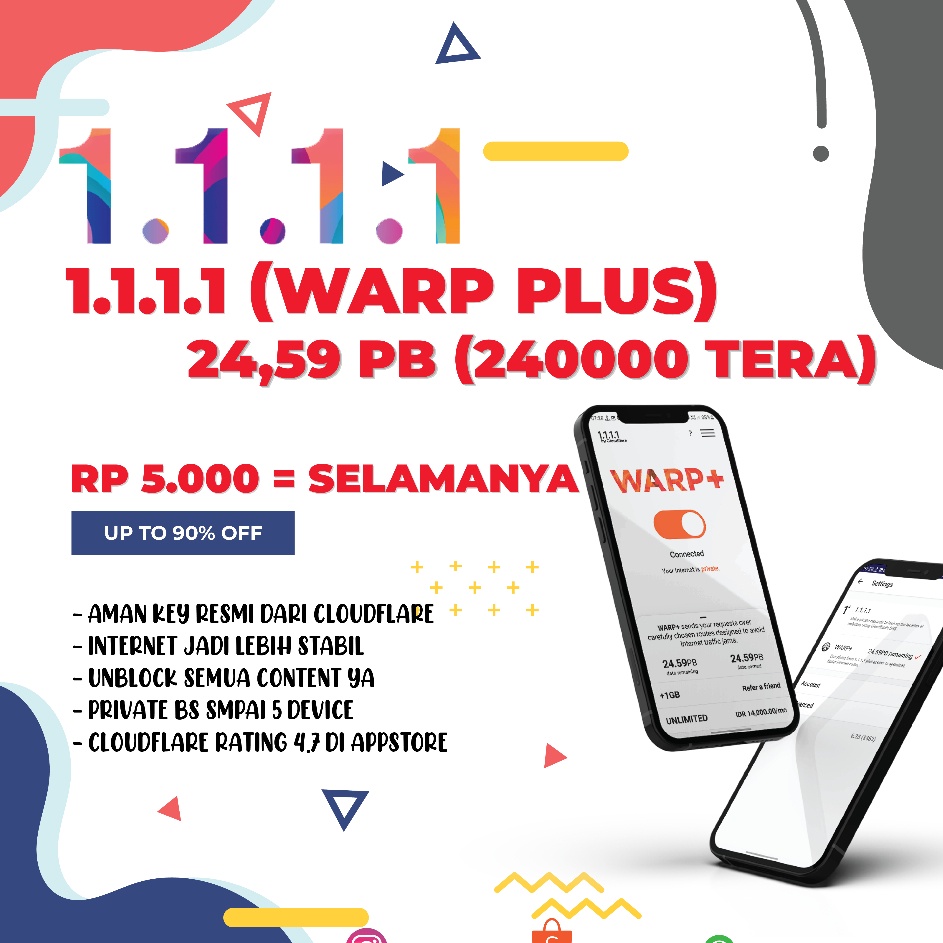 Jual Gilagilaan THINGNSTUFFID 1111 WARP CLOUDFLARE DNS FREE LIFETIME ...