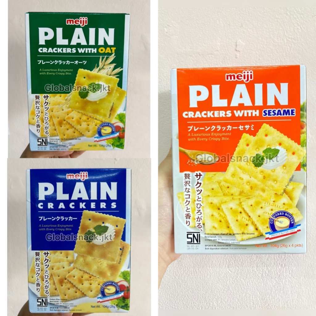 Jual MEIJI PLAIN CRACKERS WITH OAT / PLAIN CRACKER ORIGINAL JEPANG ...