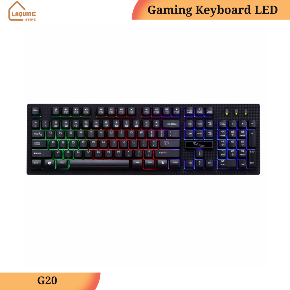Jual Keyboard Gaming LED RGB Mechanical Feel USB Wired 104 Keys ...
