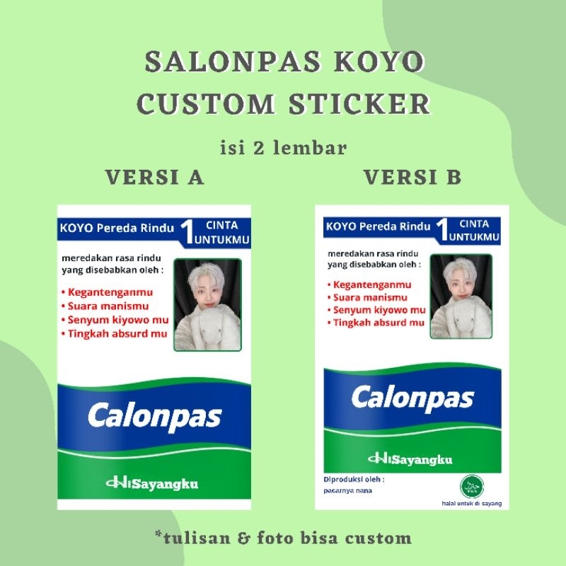 Jual STICKER SALONPAS KOYO NCT CUSTOM FREEBIES KONSER | Shopee Indonesia
