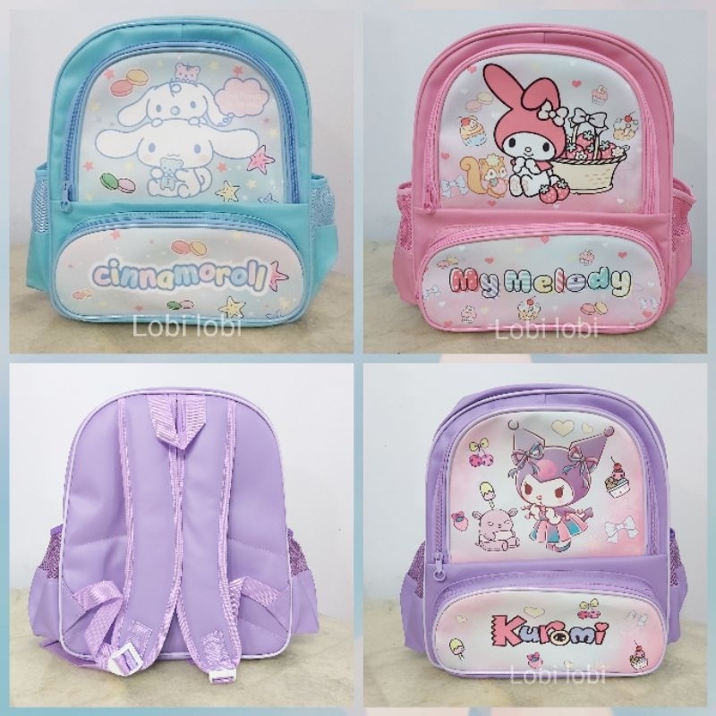 Jual Tas sekolah ransel anak perempuan TK kuromi cinnamoroll melody Hello Kitty helo kiti ...