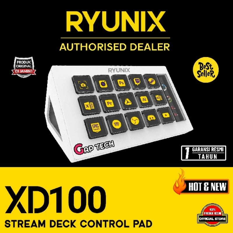 Jual Sades Ryunix XD100 / XD 100 / XD-100 Stream Deck Control Pad ...