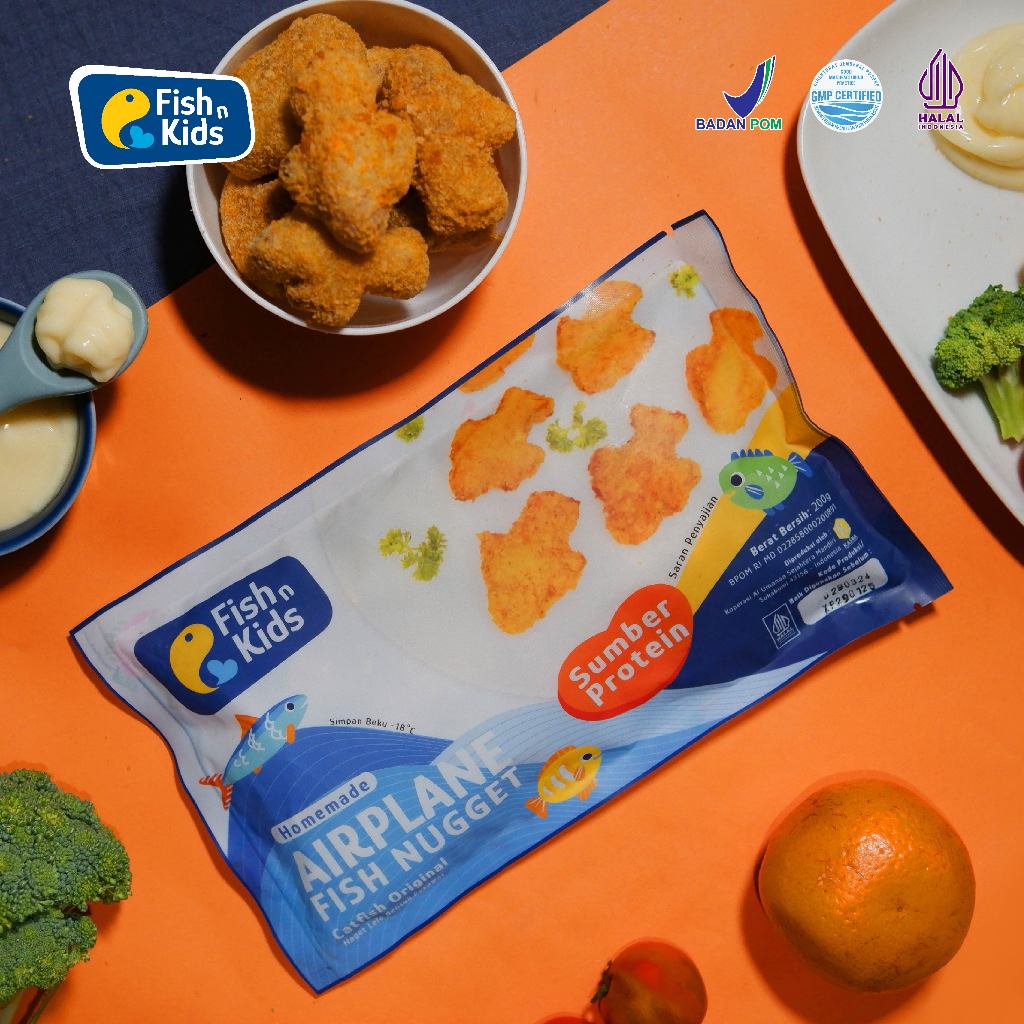 Jual Nugget Homemade MPASI Ikan Lele Bentuk Alfabet & Airplane 250 gram ...
