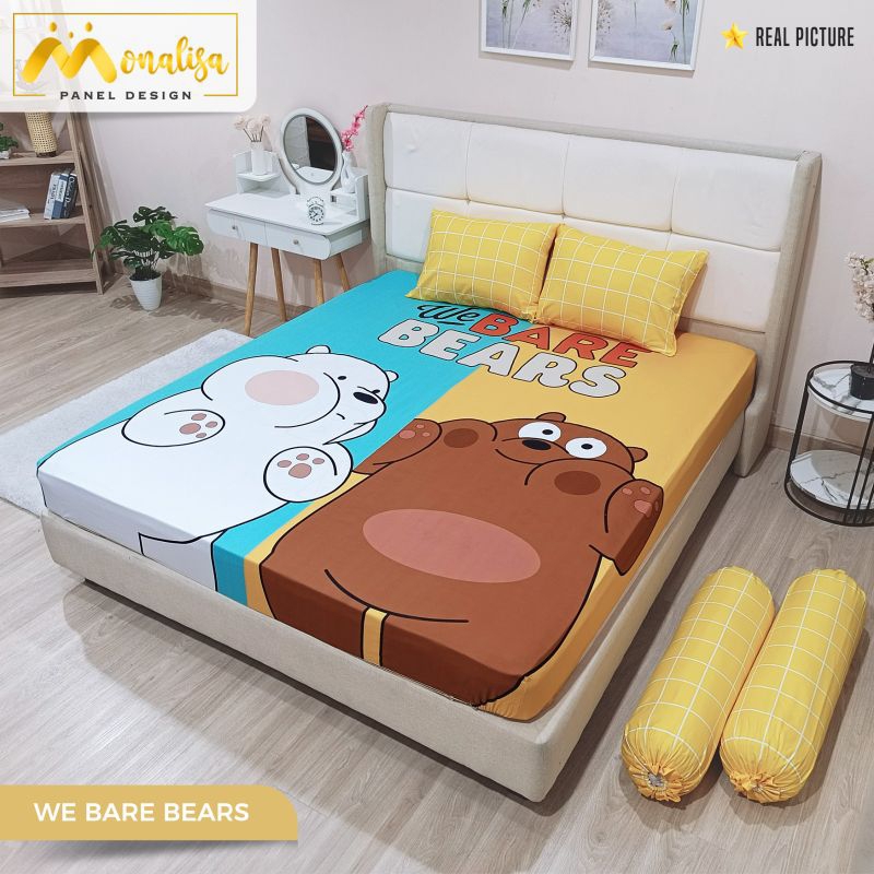 Jual Sprei panel design motif we bare bears | Shopee Indonesia