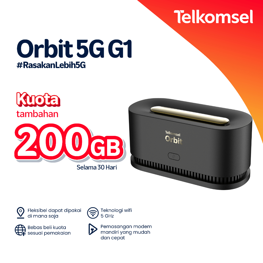 Jual Telkomsel Orbit 5G G1 HKM-881 Modem Wifi free Kuota 200GB | Shopee ...