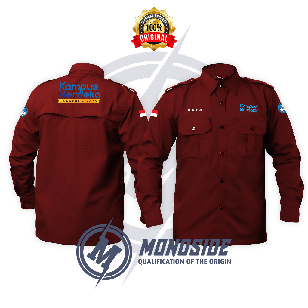 Jual KEMEJA PDL PDH LENGAN PANJANG KAMPUS MERDEKA KAMPUS MERDEKA PRIA WANITA DESAIN FULL BORDIR ...
