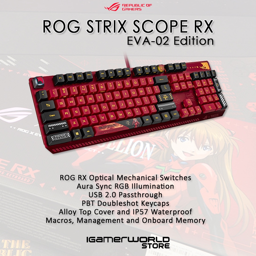 Jual ASUS ROG Strix Scope RX EVA-02 Edition Gaming Keyboard | Shopee ...