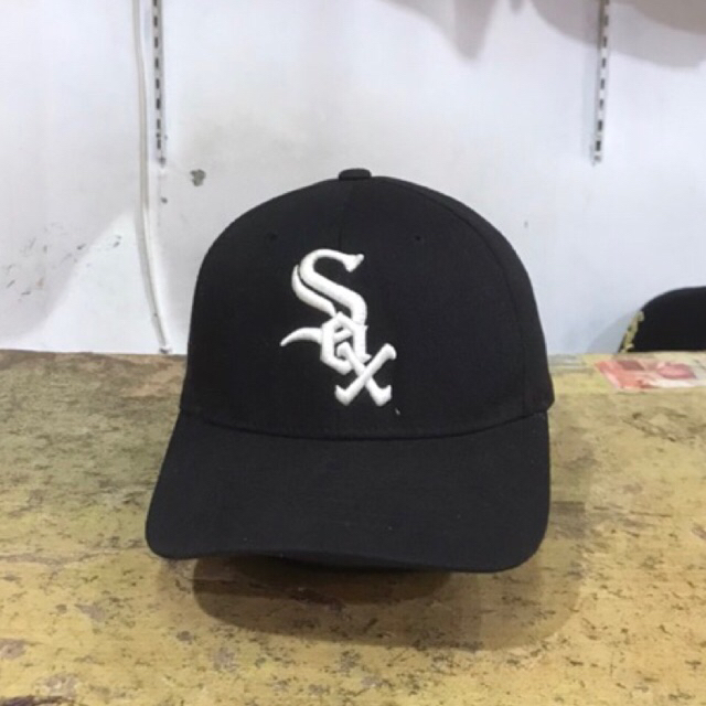 Jual MLB SOX HAT CAPS BLACK | Shopee Indonesia