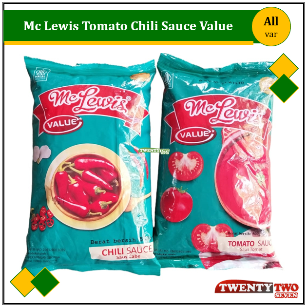Jual Mc Lewis Value Tomato Chili Sauce Saus Saos Tomat Cabai Sambal 500 ...
