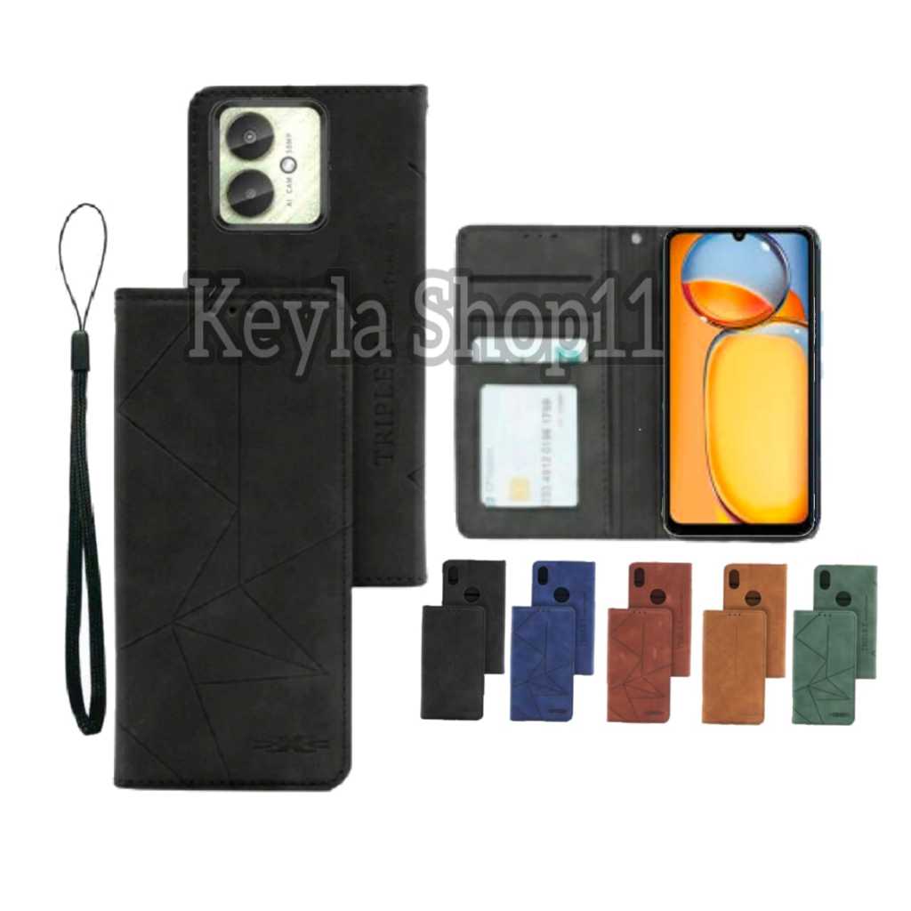 Jual Case Flip For XIAOMI REDMI 13C Flip Cover Leather Premium Casing Dompet Magnet Kulit Sarung ...