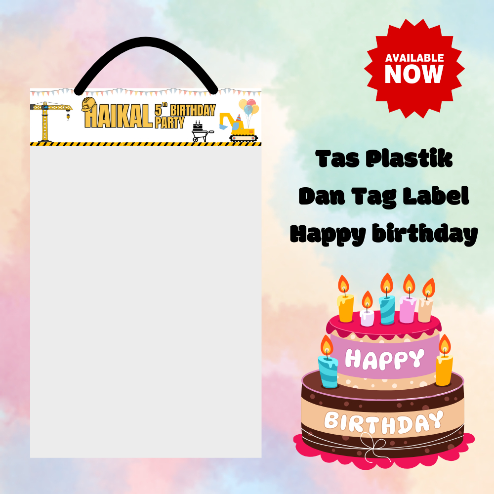 Jual Label Snack Ulang Tahun Custom Desain + PLASTIK | Shopee Indonesia