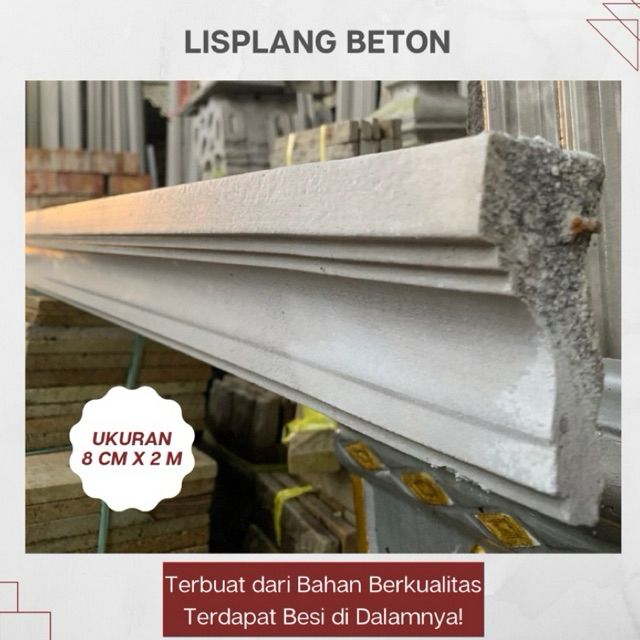 Jual Lisplang Beton 8 x 200 cm – Lis Profil Rumah, Lis Profil Beton ...