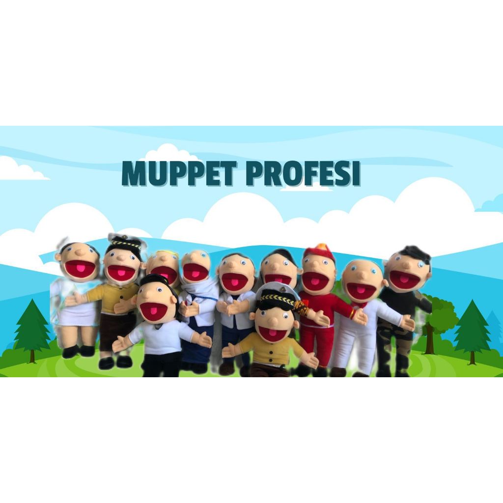 Jual Hand Puppet Profesi Dokter Perawat Boneka Muppet Mulut Gerak ...