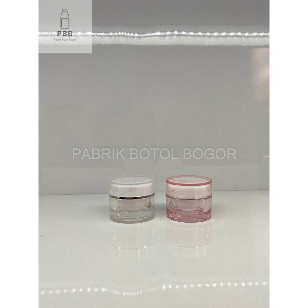 Jual POT 10GR PINK TRANSPARAN POT AKRILIK 10GR PINK BENING POTCREAM ...