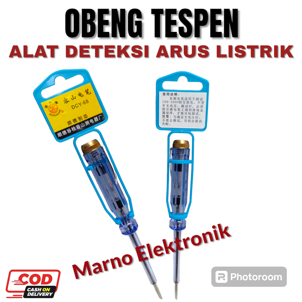 Jual OBENG TESPEN ALAT DETEKSI ARUS LISTRIK OBENG TEST PEN ORIGINAL ...