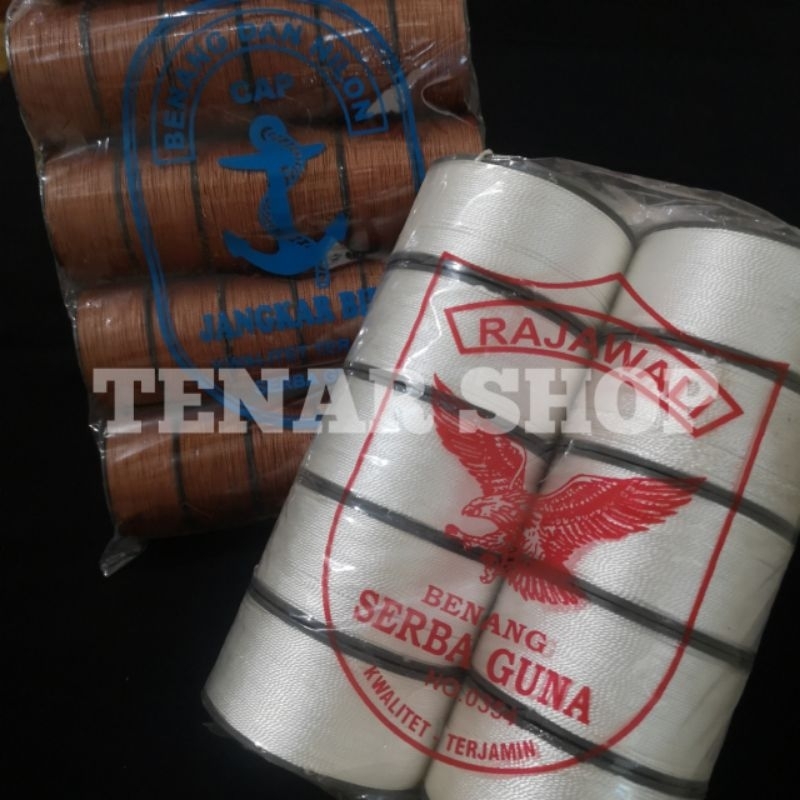 Jual benang nilon putih / benang nilon coklat / benang layangan ...