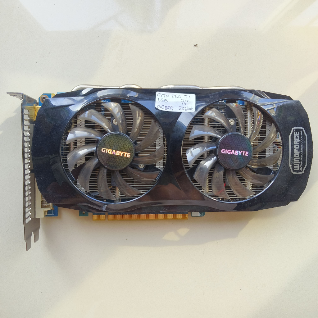 Jual VGA GIGABYTE GTX 560Ti 1GB 256BIT GDDR5 WINDFORCE | Shopee Indonesia
