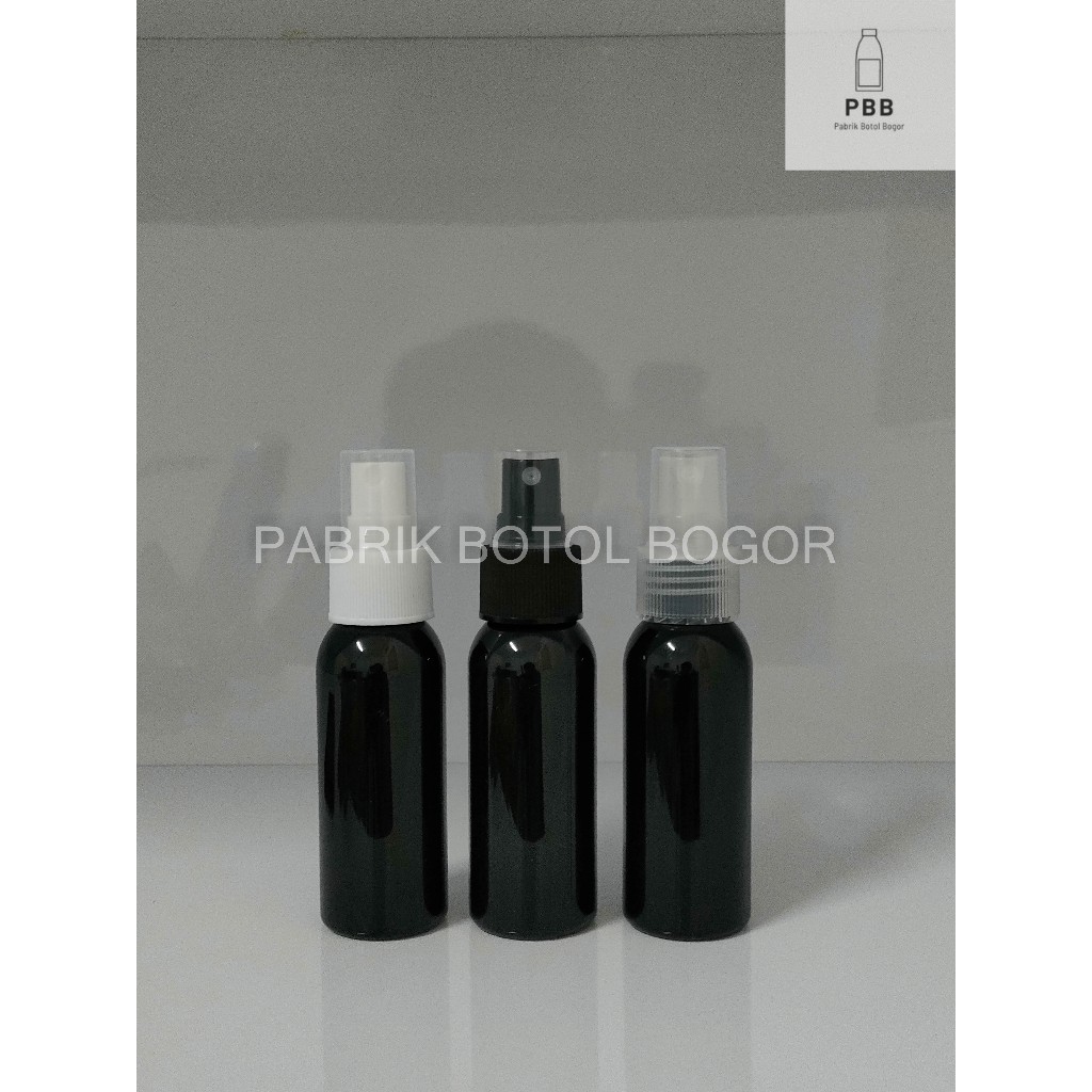 Jual BOTOL BR 60ML HITAM N24 SPRAY HALF CAP PUTIH CLEAR HITAM N24 ...