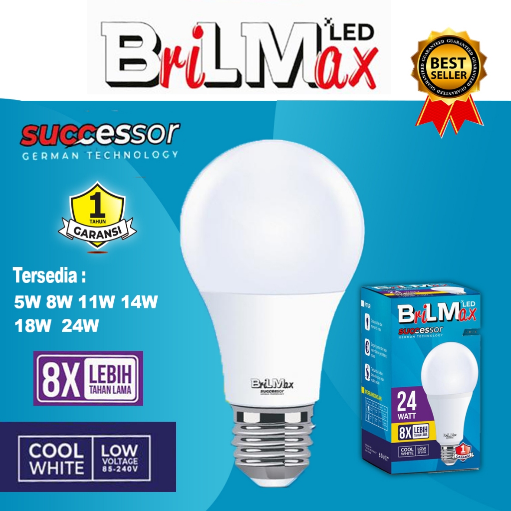 Jual Lampu LED BRILMAX Successor A-BULB 18 WATT / Lampu LED 18W ...