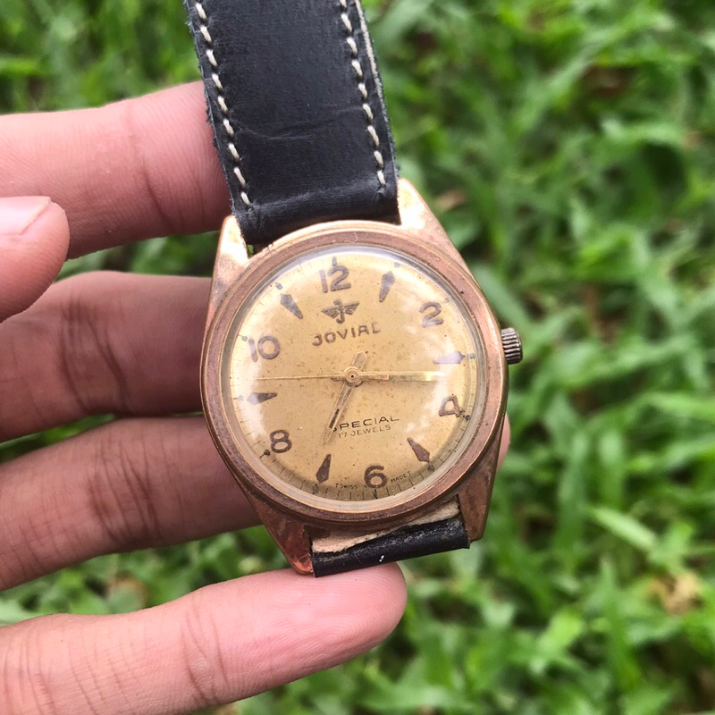 Jual jam tangan vintage Jovial Swiss Manual Winding jadul kuno antik ...