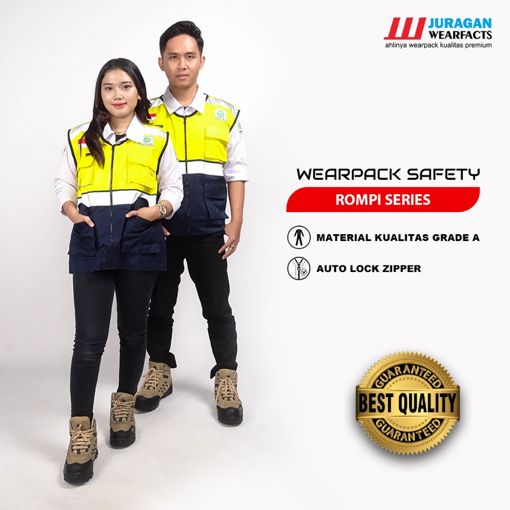 Jual Juragan Wearfacts - Rompi K3 Warna Kuning Kombinasi Biru Navy ...