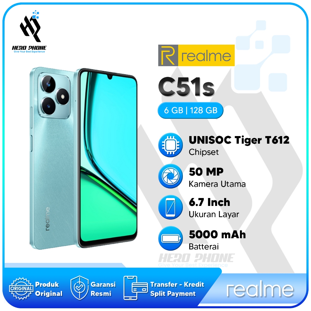 Jual Realme C51s RAM 6GB+6GB* 128GB 50MP AI Camera 90Hz Vivid Display 7 ...