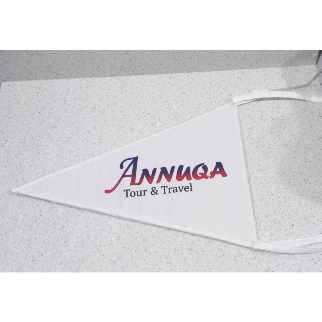 Jual Bendera Segitiga Tour Travel Guide Custom Printing 2 Sisi / Cetak ...
