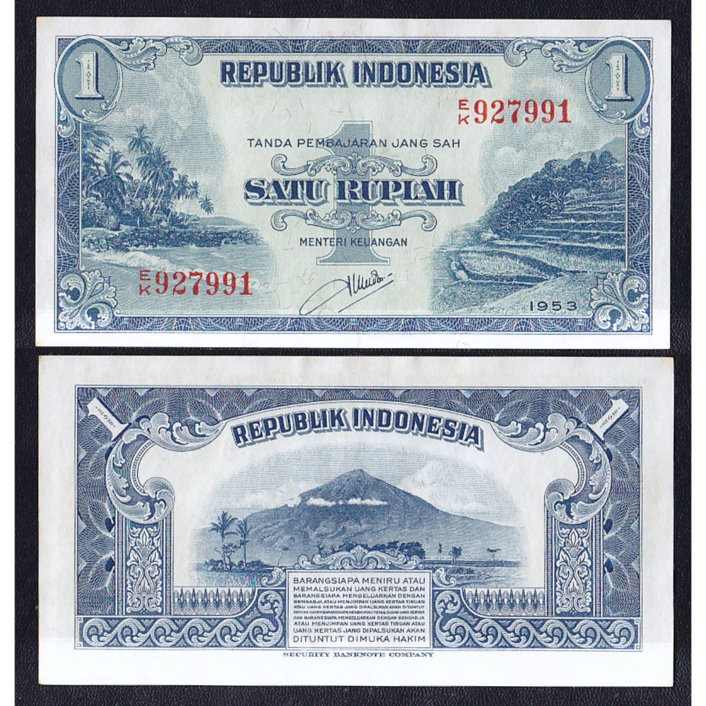 Jual Uang Kuno 1 rupiah tahun 1953 seri Pemandangan Alam | Shopee Indonesia