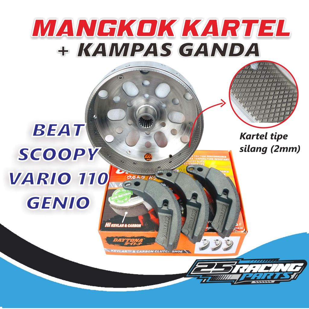 Jual BEAT - SCOOPY Mangkok Kampas Ganda Beat Scoopy fi esp karbu Custom Ori - BEAT FI ESP Kampas ...