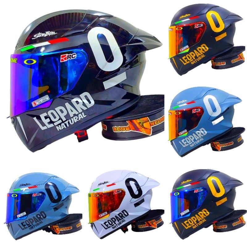 Jual Helm TT course full face TTC mla leopard paket ganteng | Shopee ...