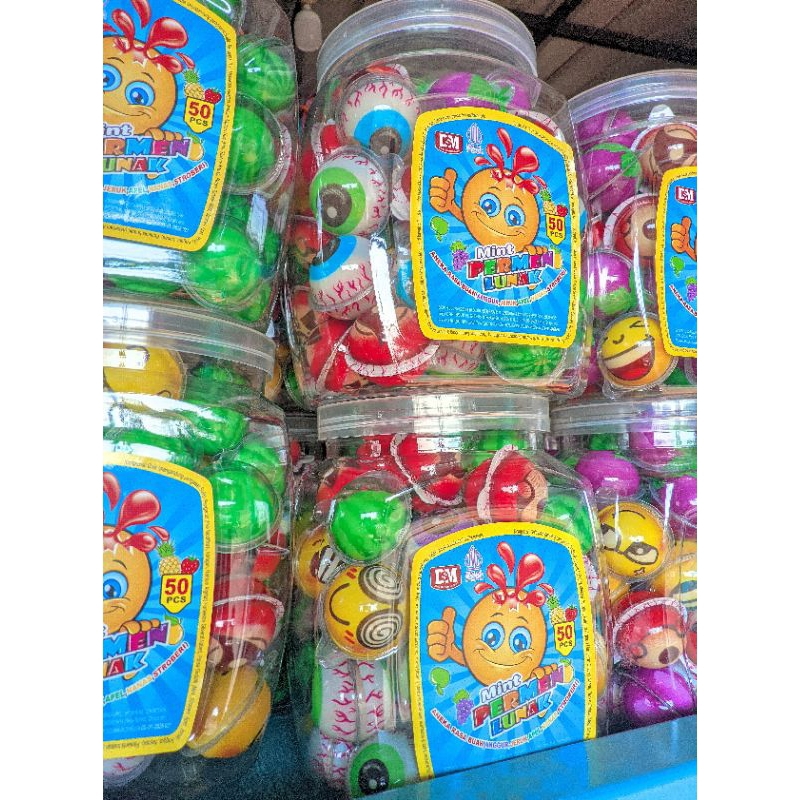 Jual PERMEN BOLA MATA VIRAL DSM 1 TOPLES ISI 50. | Shopee Indonesia