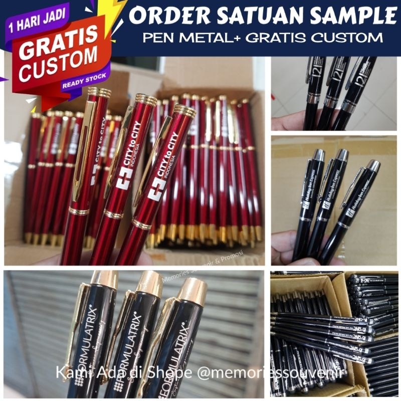 Jual Pen Metal Pen Souvenir Pen Promosi Gratis Cetak grafir logo ...