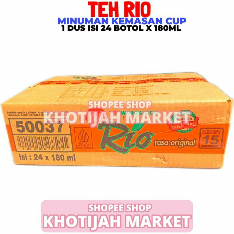 Jual Teh Rio Original 1 Dus Isi 24 Cup x 180ML | Shopee Indonesia