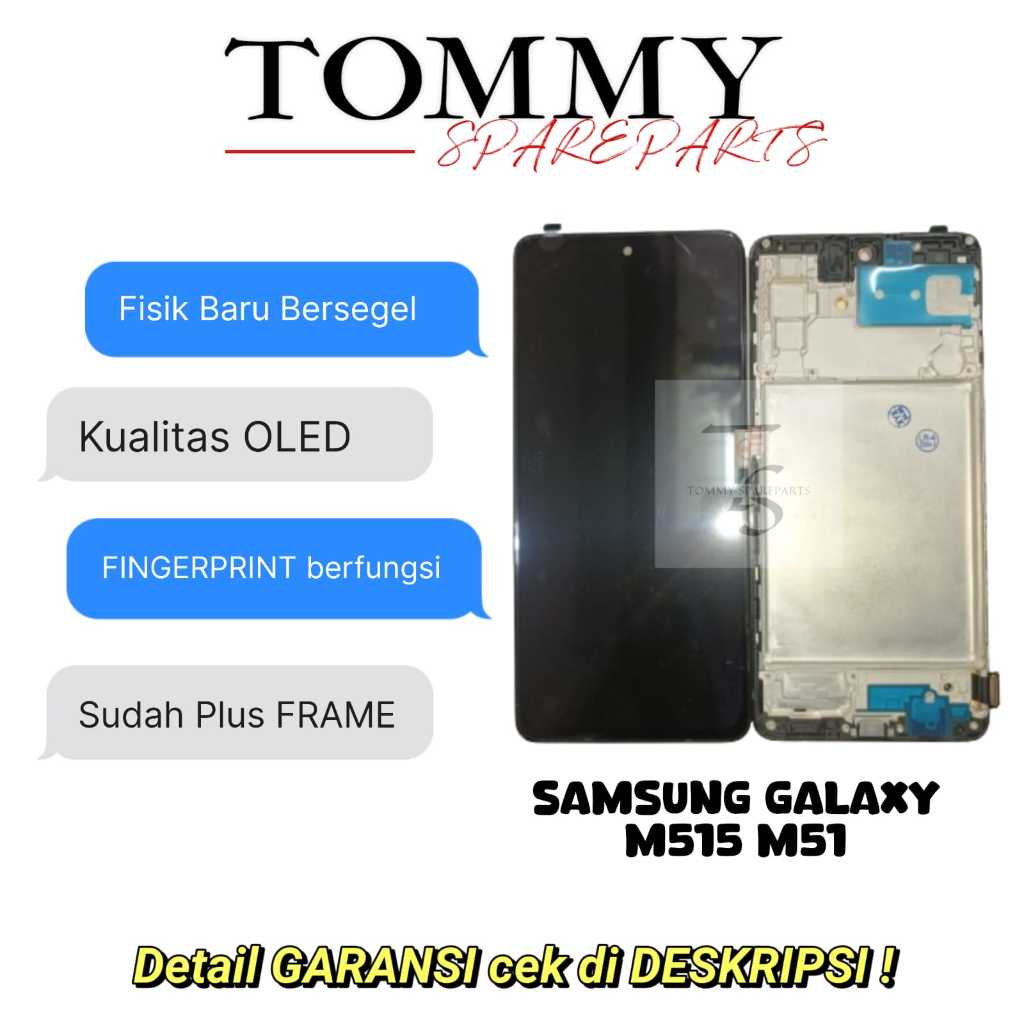 Jual LCD TOUCHSCREEN PLUS FRAME SAMSUNG GALAXY M51 M515 OLED ...