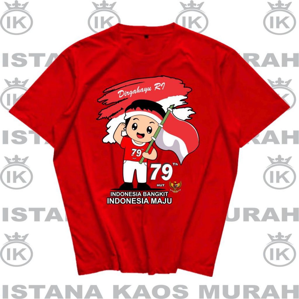 Jual Beli 10 bonus 1 baju/kaos pengibar bendera/kaos HUT RI kemerdekaan Indonesia ke 79 | Shopee ...