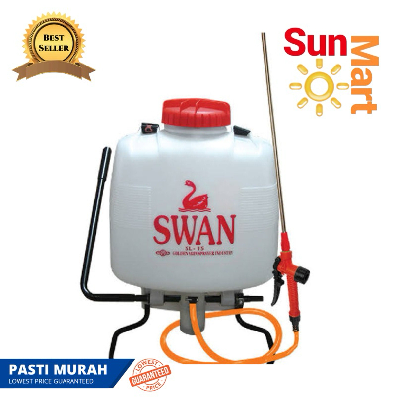Jual SPRAYER MANUAL POMPA SWAN SL-15 AP-15 TANGKI PLASTIK TEBAL SL15 ...