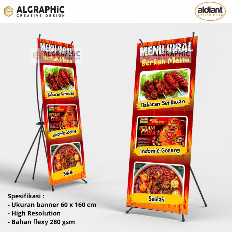 Jual CETAK BANNER WARUNG WISUDA | INSTANSI 60x160cm | Shopee Indonesia