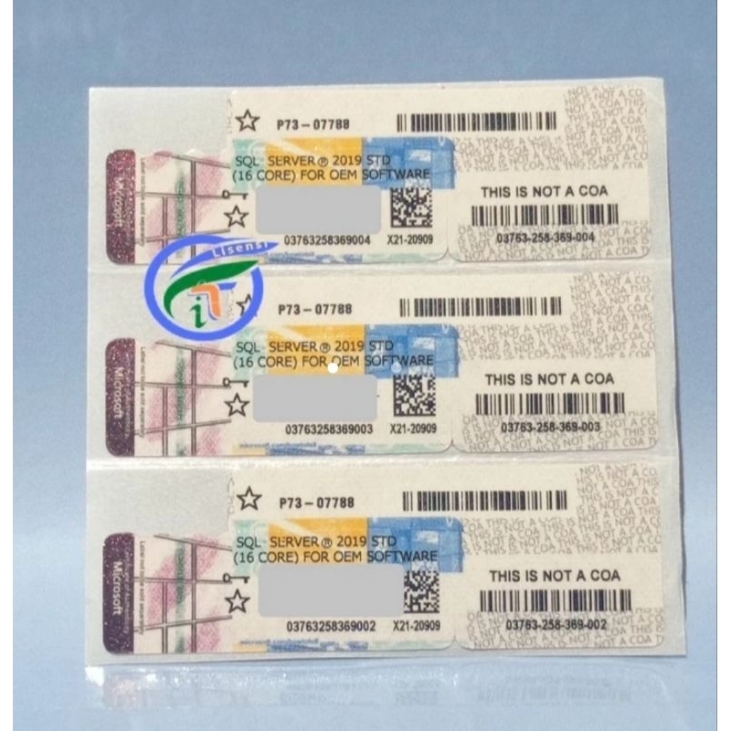 Jual license COA SQL server 2019 standard 16 Core lifetime original ...