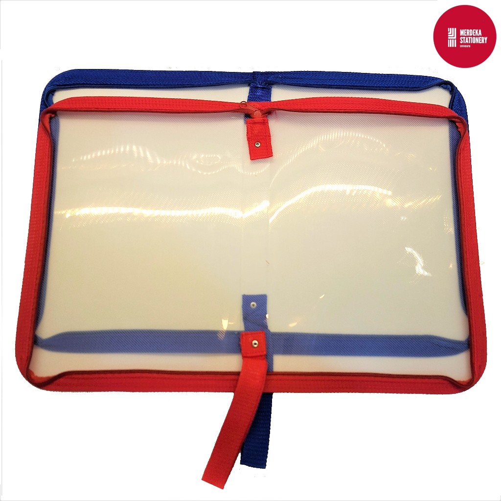 Jual File Organizer/Map/Dokumen Plastik Zipper/Ziper/Resleting Tebal A4 ...