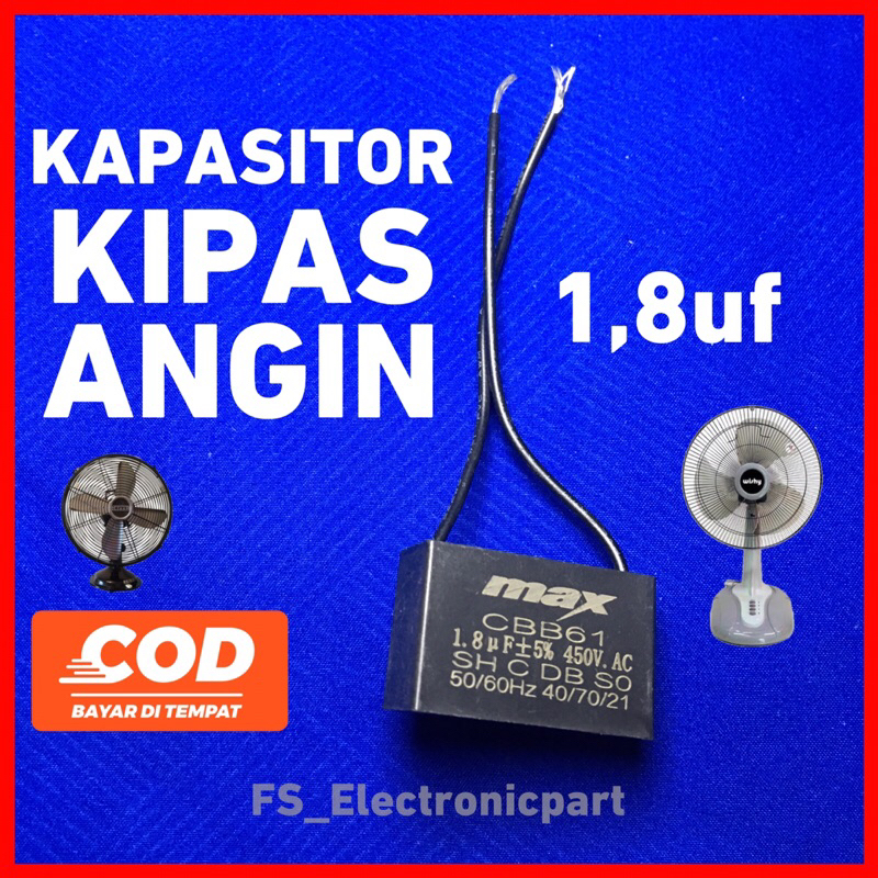 Jual Kapasitor Kipas angin 1,8uf Semua merek kipas | Shopee Indonesia