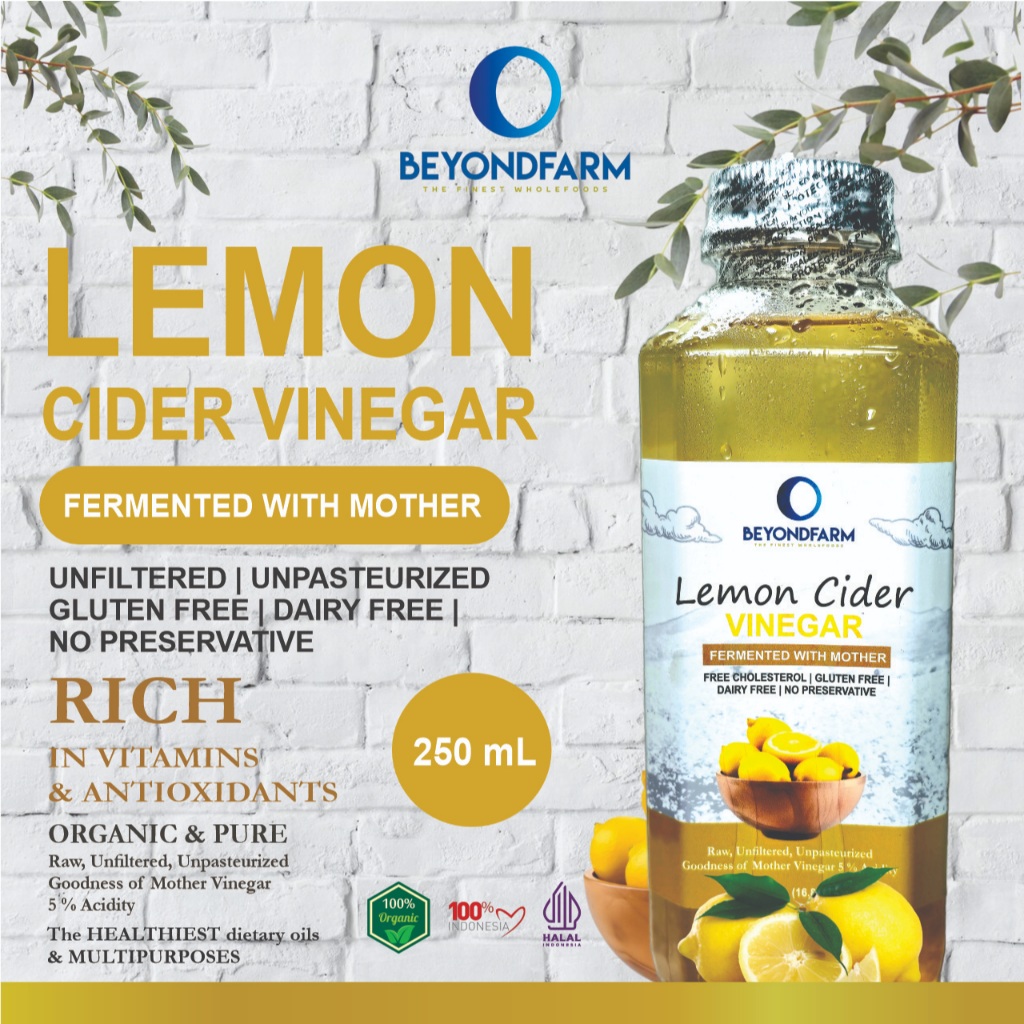 Jual BEYONDFARM Cuka Lemon Vinegar 250ml dengan Endapan Probiotik ...