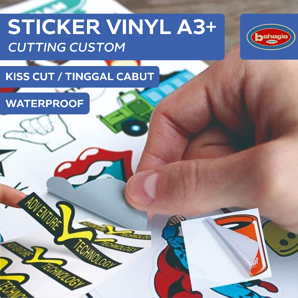 Jual Cetak Stiker Vinyl A3+ Cutting Kiss Cut / Cetak Stiker Label ...