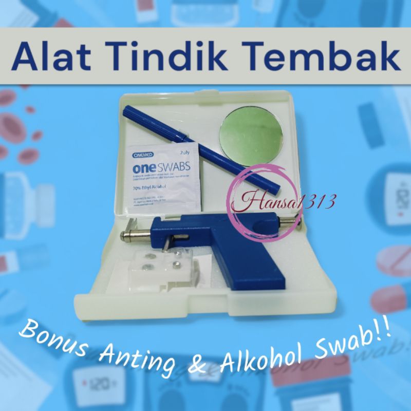 Jual Bergeon Alat Tindik Telinga PRAKTIS Model Tembak Bonus Anting Dan ...