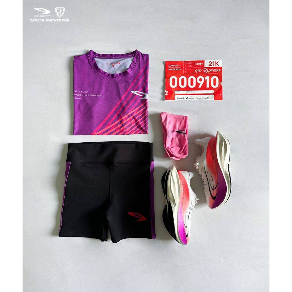 Jual 910 haze tempo femme red white violet sepatu running 910nineten ...