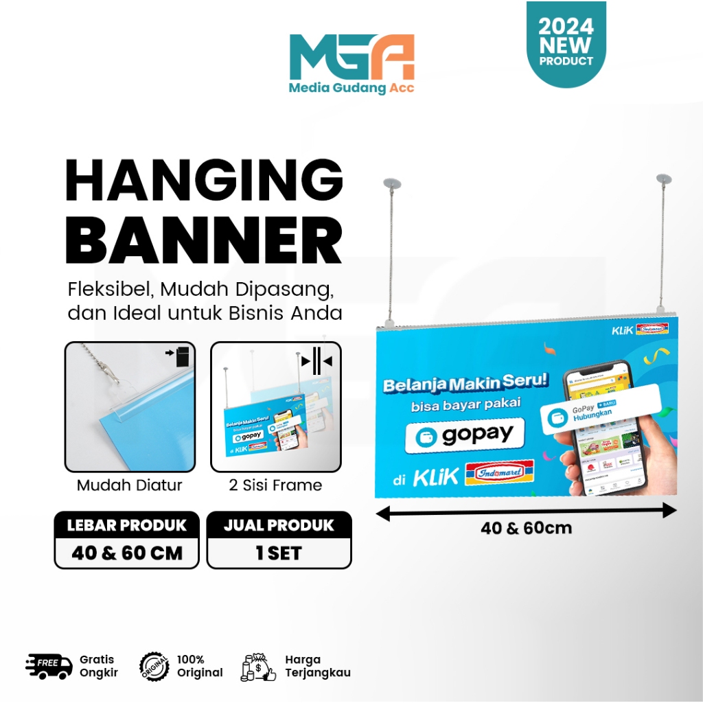 Jual HANGING BANNER AKRILIK / HANGING POSTER AKRILIK / ALAT GANTUNG ...