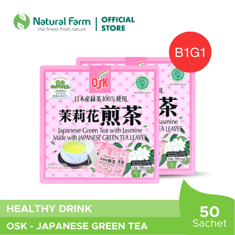 Jual Osk Japanese Green Tea Jasmine - 50 Sachet [Buy 1 Get 1] | Shopee Indonesia