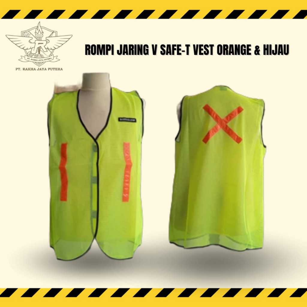 Jual ROMPI JARING HIJAU DAN ORANGE / Safety Vest JARING / Rompi ...