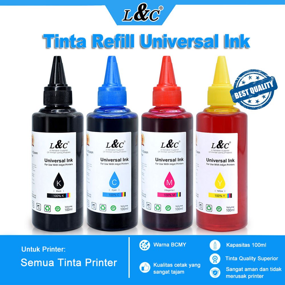 Jual Tinta Refill Cartridge L&C Pewarna Premium untuk Printer Epson ...