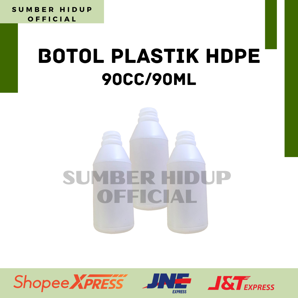 Jual BOTOL PLASTIK HDPE 90ML / 90CC TUTUP HITAM DAN KLEP PUTIH | Shopee Indonesia